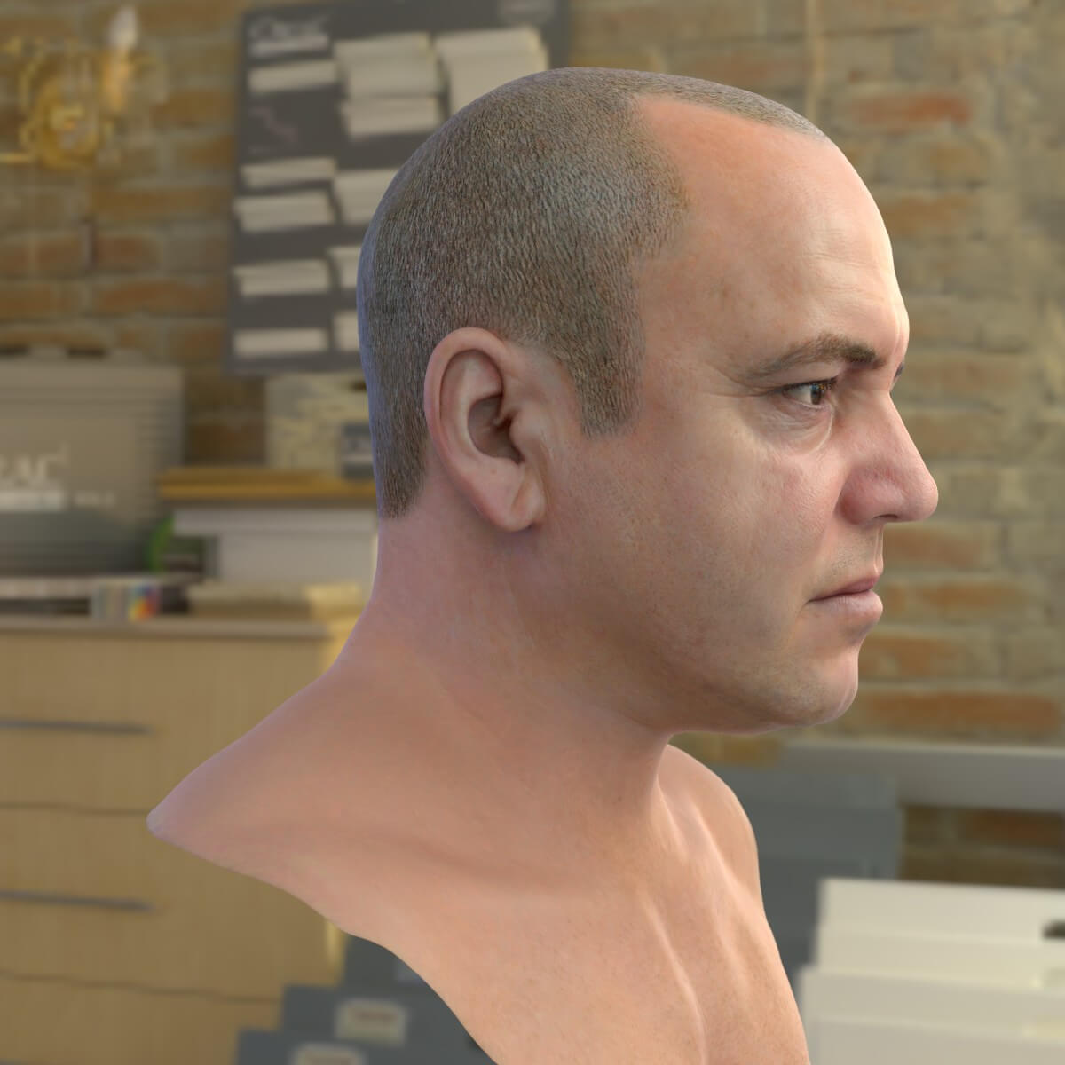 3D Model Human Head V2 by vefilanna