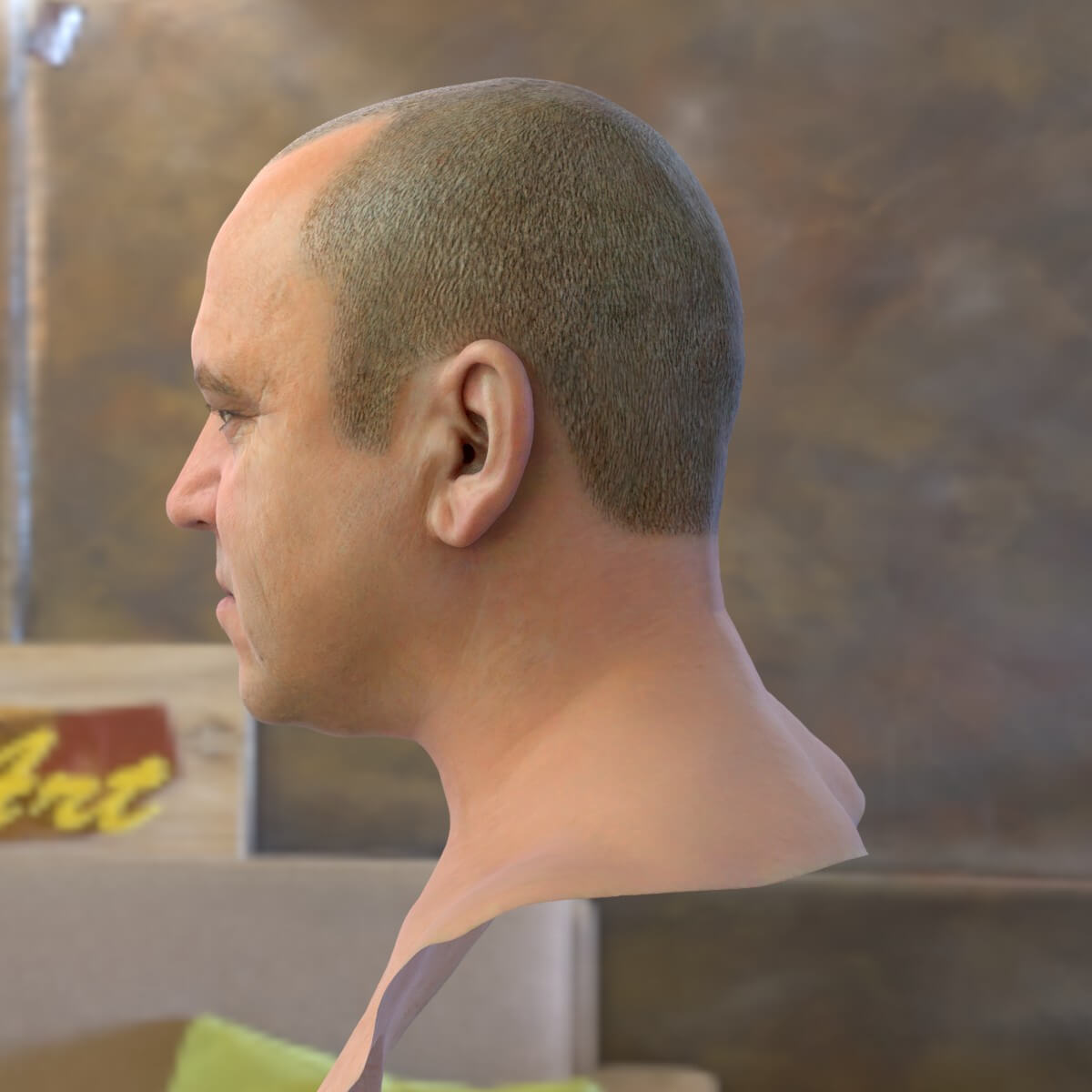 3D Model Human Head V2 by vefilanna