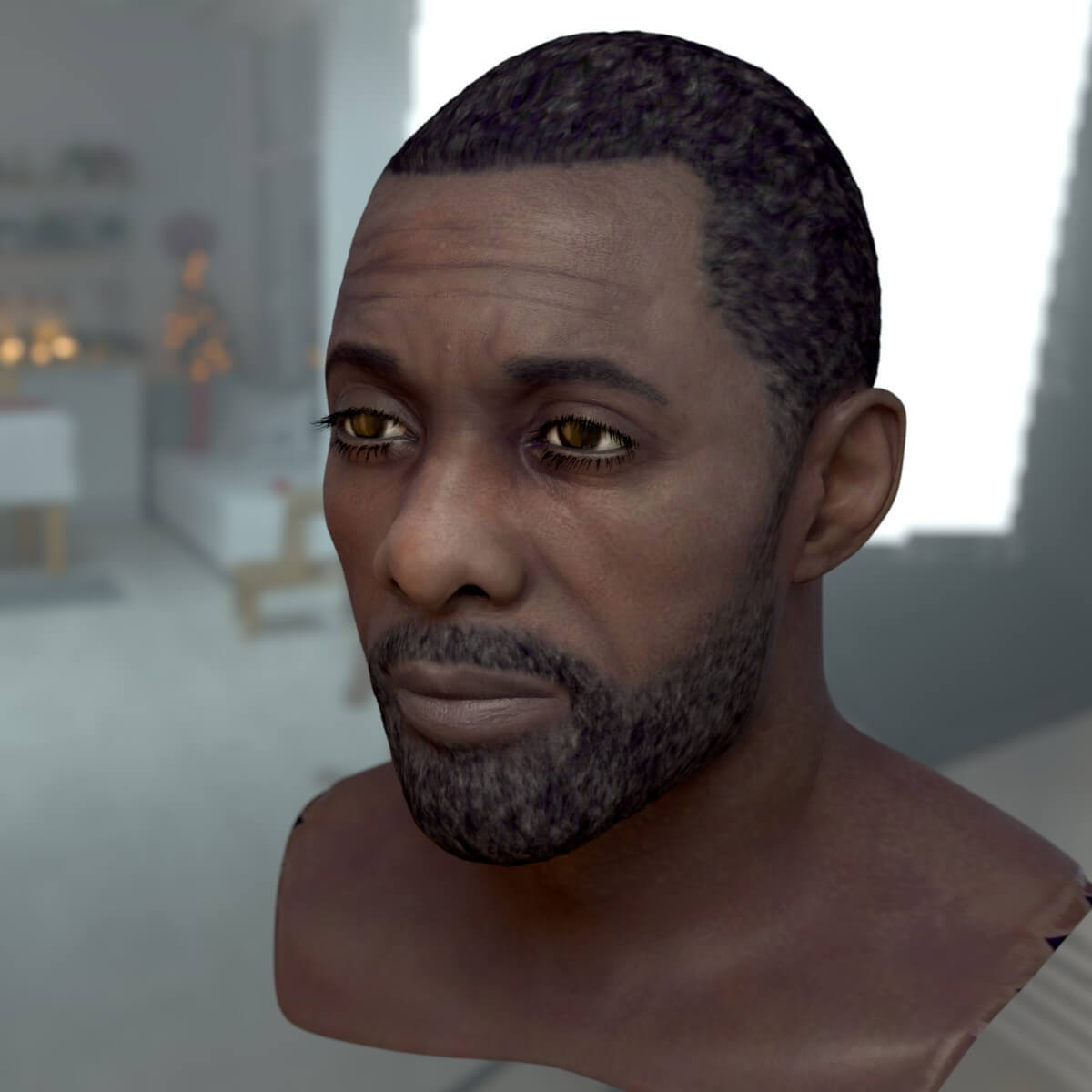 Idris Elba Head V1 - 3D Model by vefilanna