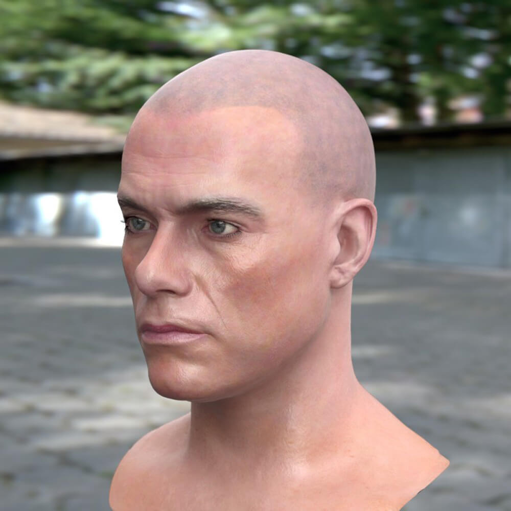 Jean Claude Van Damme Head - 3D Model by vefilanna