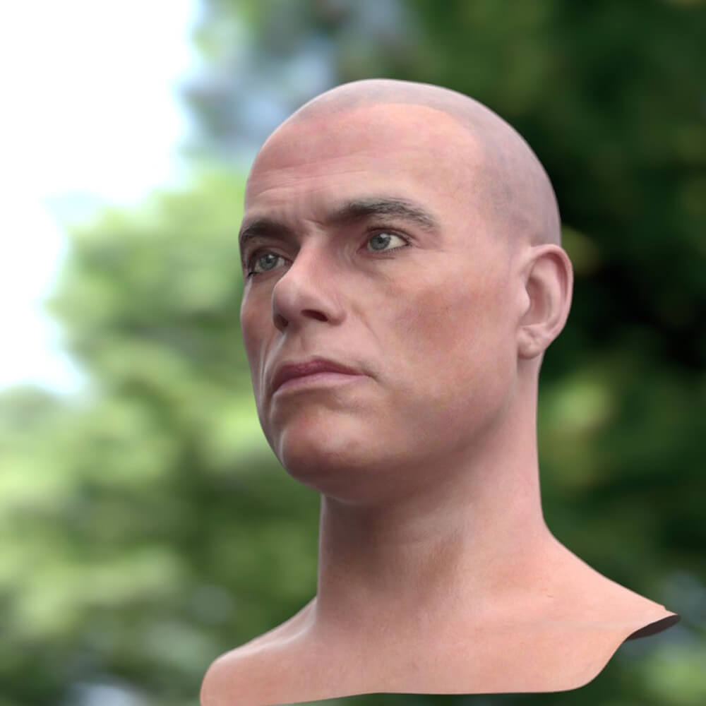 Jean Claude Van Damme Head - 3D Model by vefilanna
