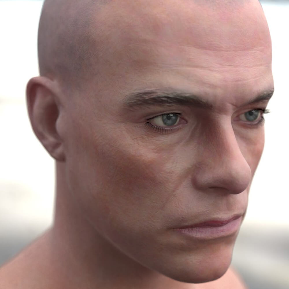 Jean Claude Van Damme Head - 3D Model by vefilanna