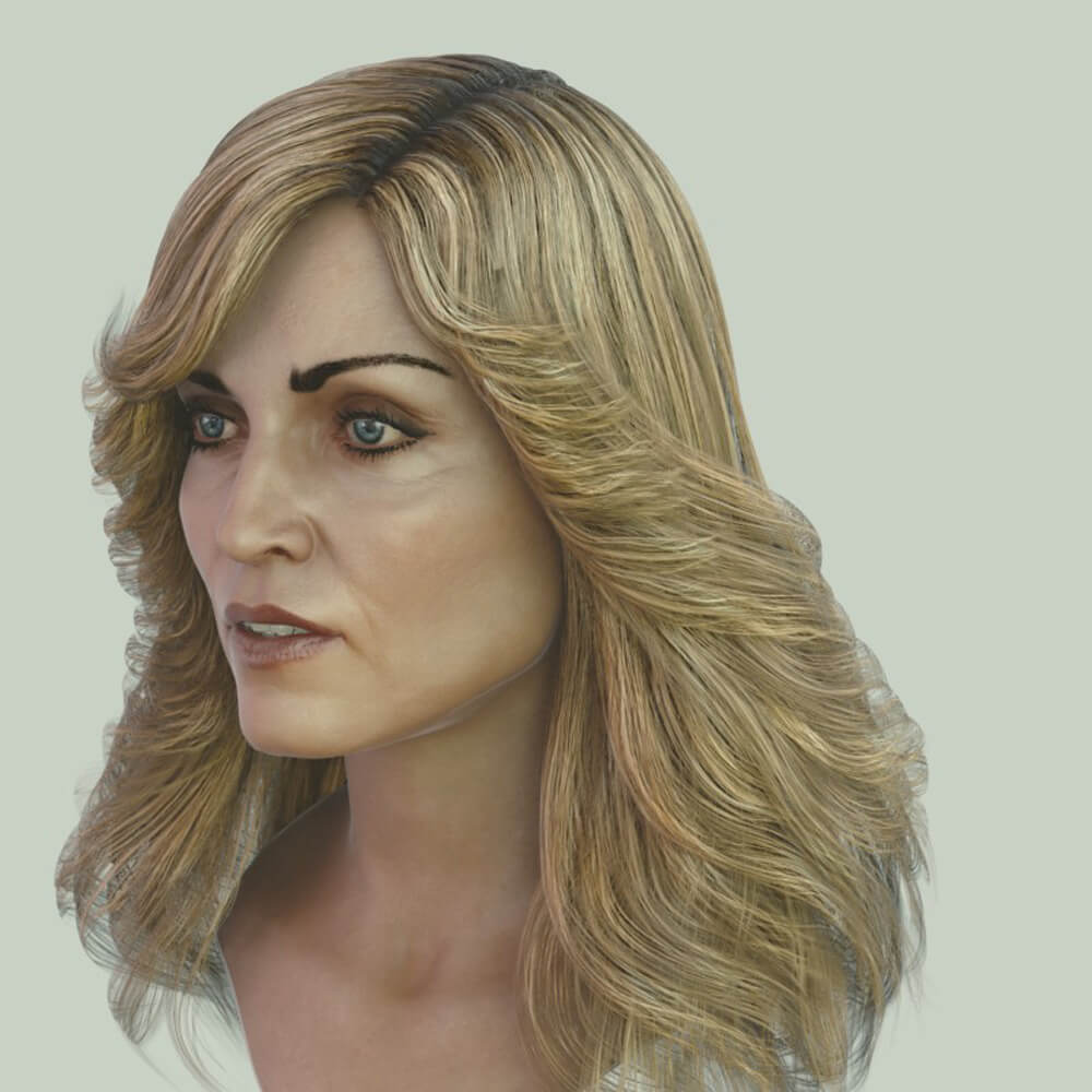 Madonna Singer Head - 3D Model by vefilanna