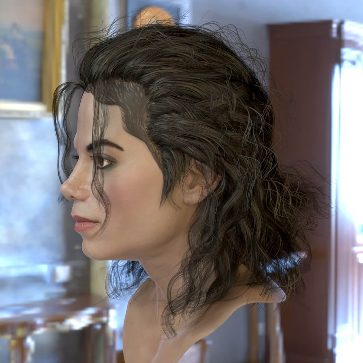 Michael Jackson Head - 3D Model by vefilanna