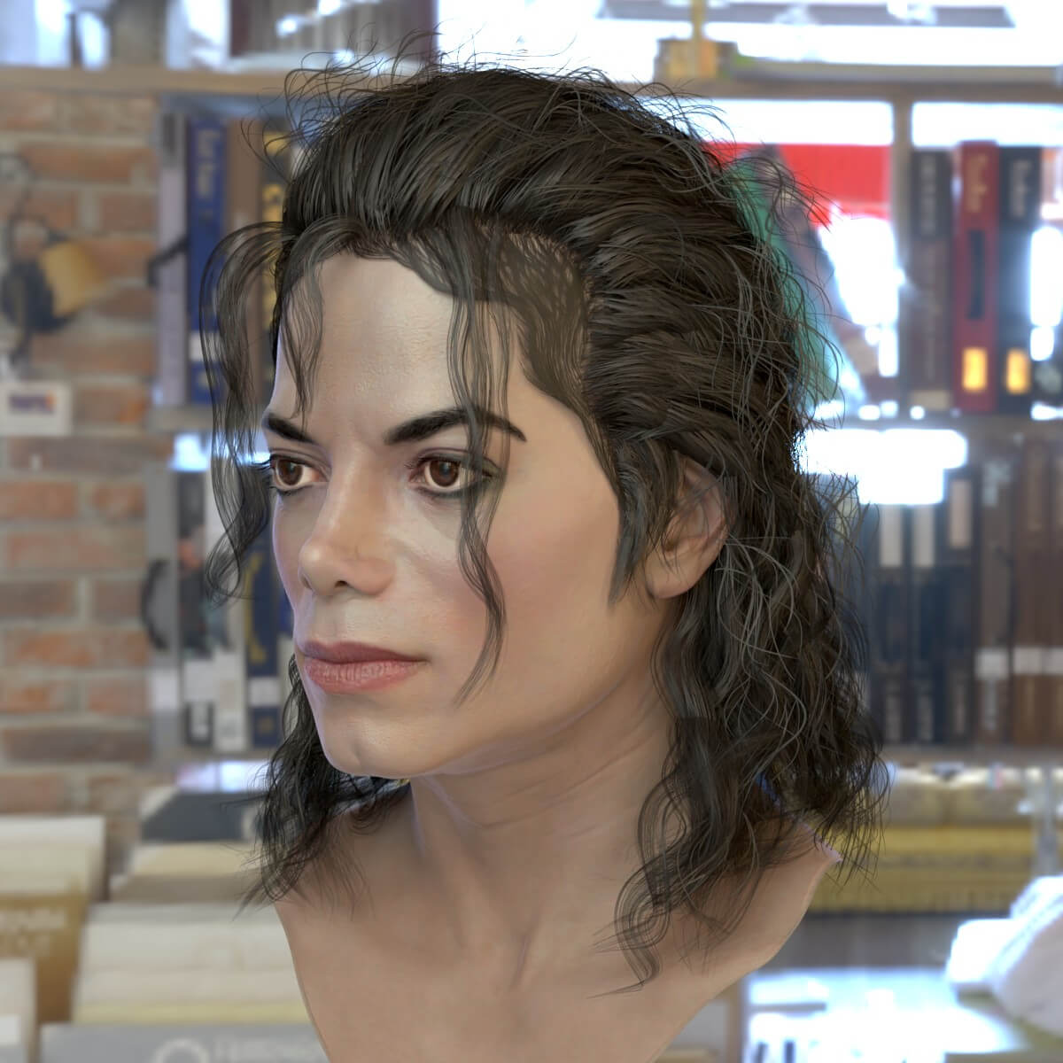 Michael Jackson Head - 3D Model by vefilanna