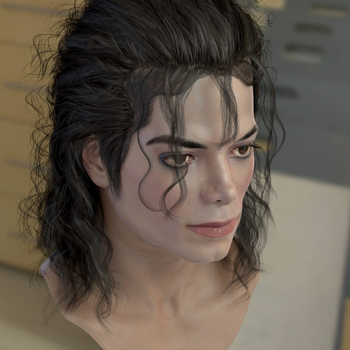 Michael Jackson Head - 3D Model by vefilanna