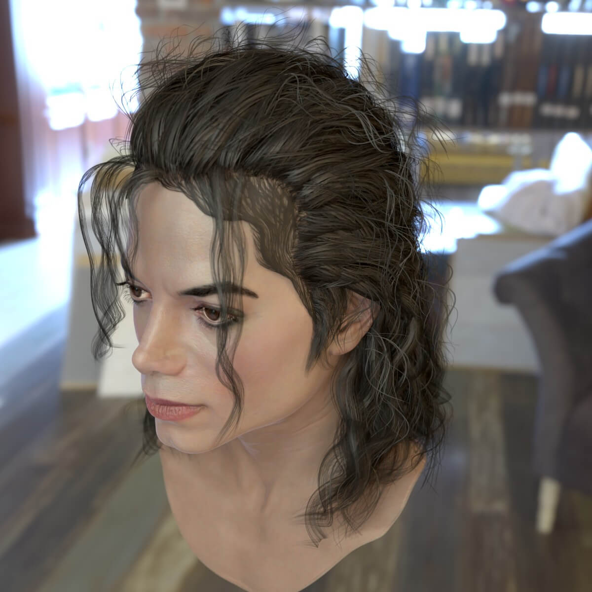 Michael Jackson Head - 3D Model by vefilanna