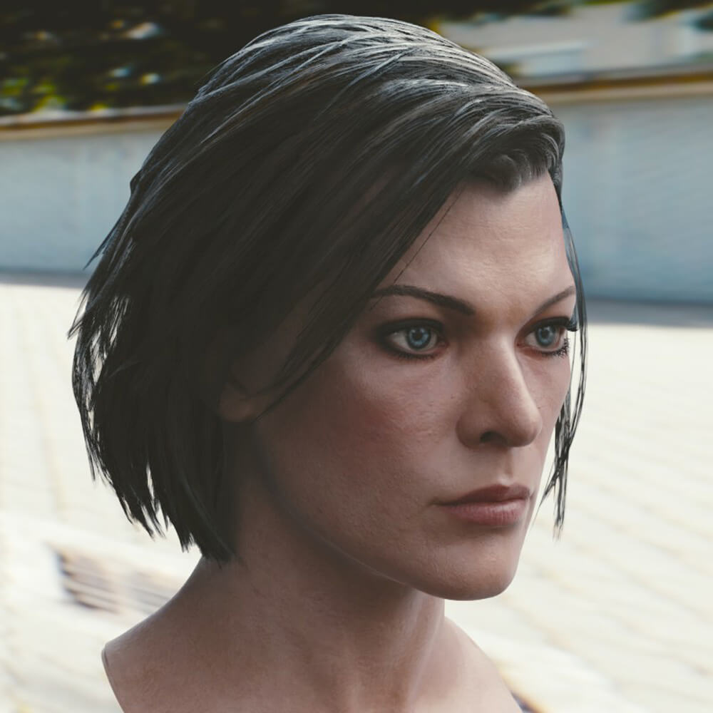 Milla Jovovich Head V1 - 3D Model by vefilanna