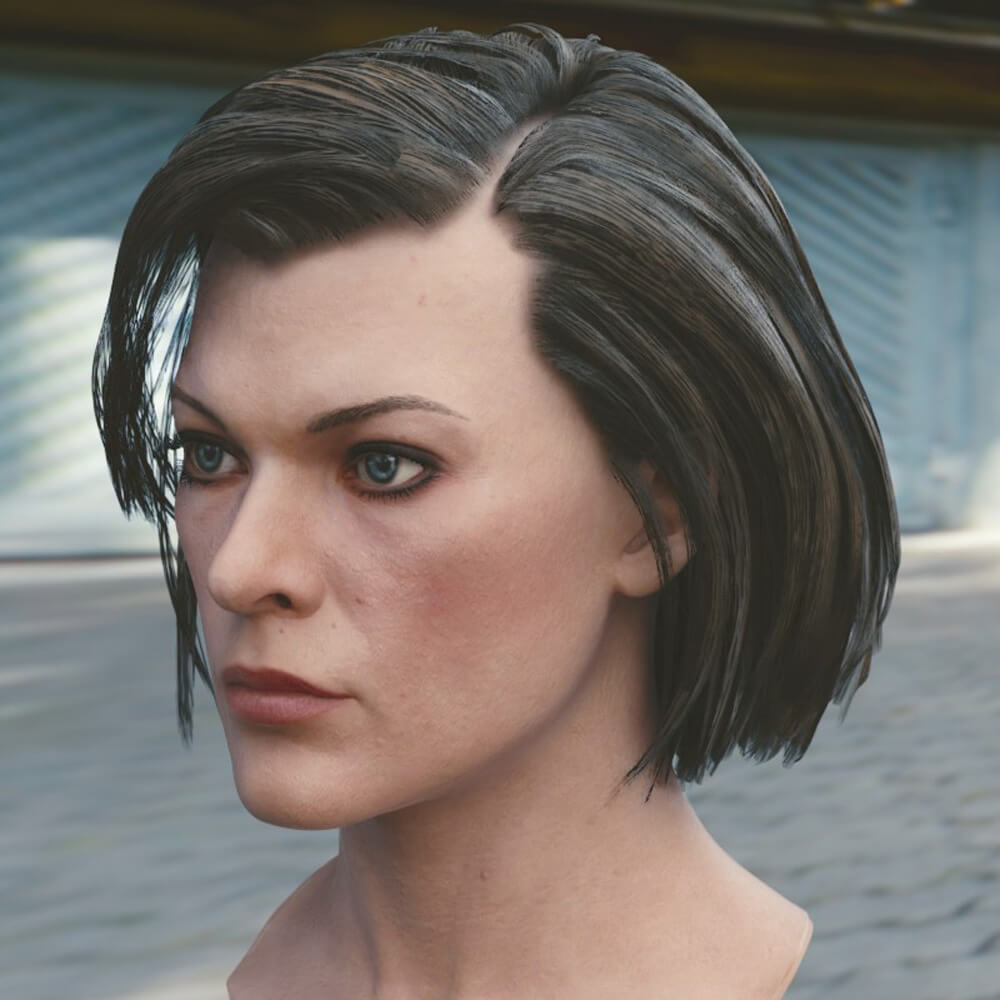 Milla Jovovich Head V1 - 3D Model by vefilanna