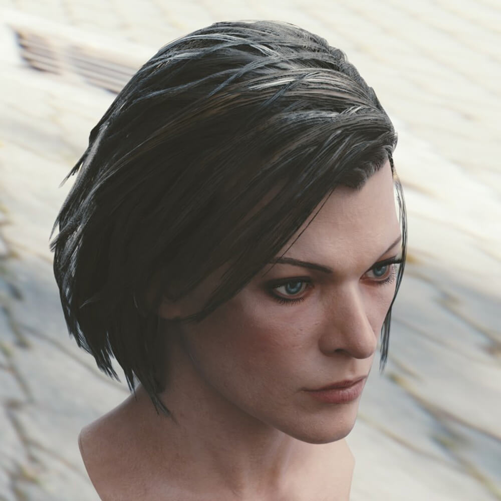 Milla Jovovich Head V1 - 3D Model by vefilanna