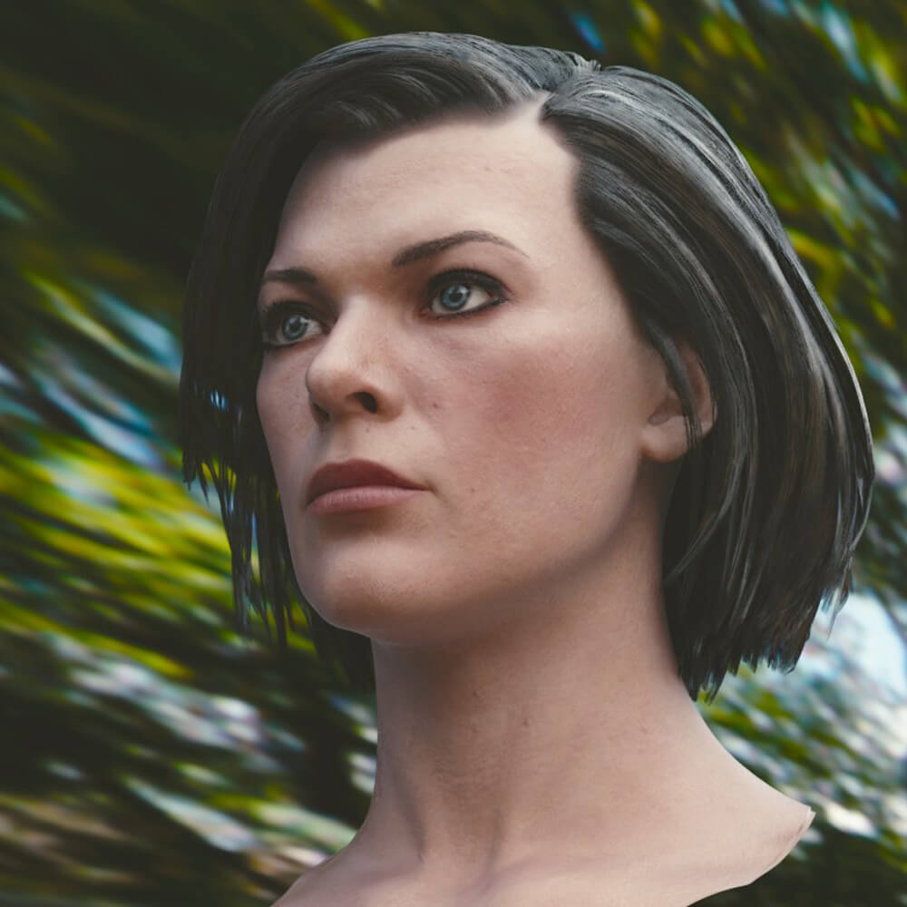 Milla Jovovich Head V1 - 3D Model by vefilanna