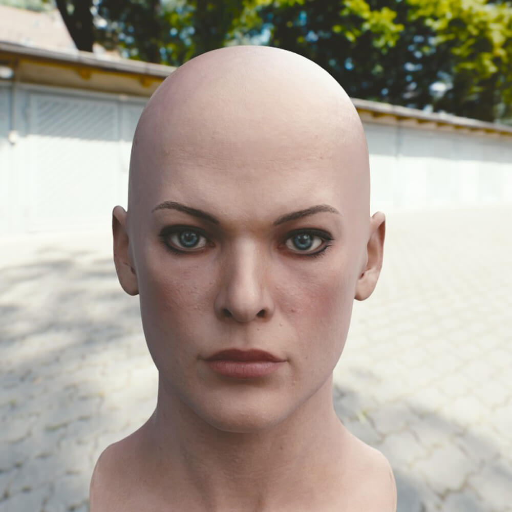 Milla Jovovich Head V1 - 3D Model by vefilanna