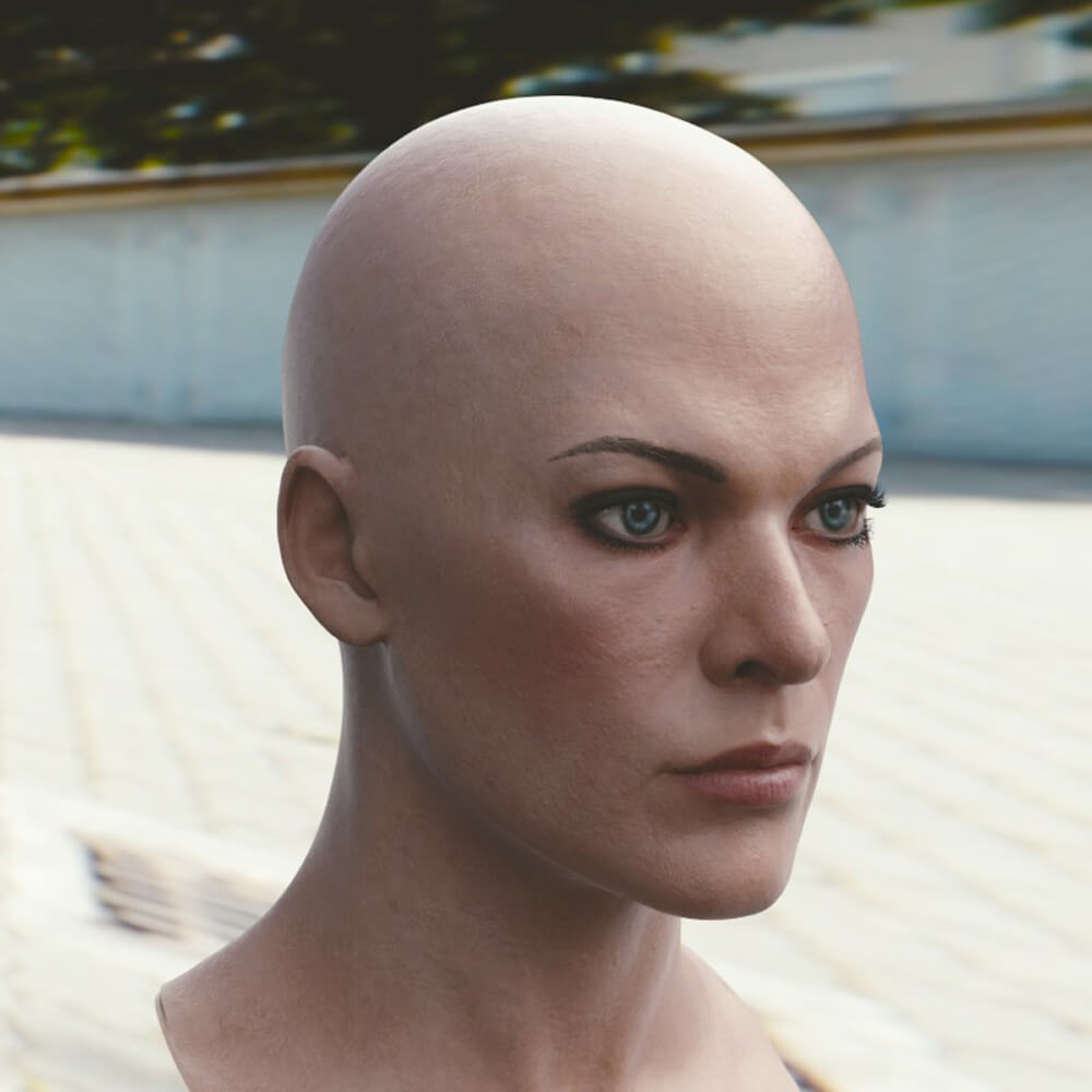 Milla Jovovich Head V1 - 3D Model by vefilanna