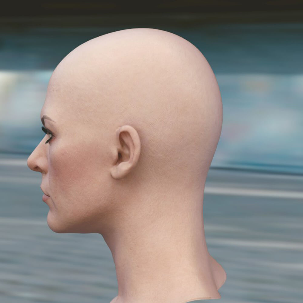 Milla Jovovich Head V1 - 3D Model by vefilanna