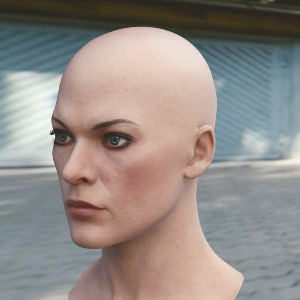 Milla Jovovich Head V1 - 3D Model by vefilanna