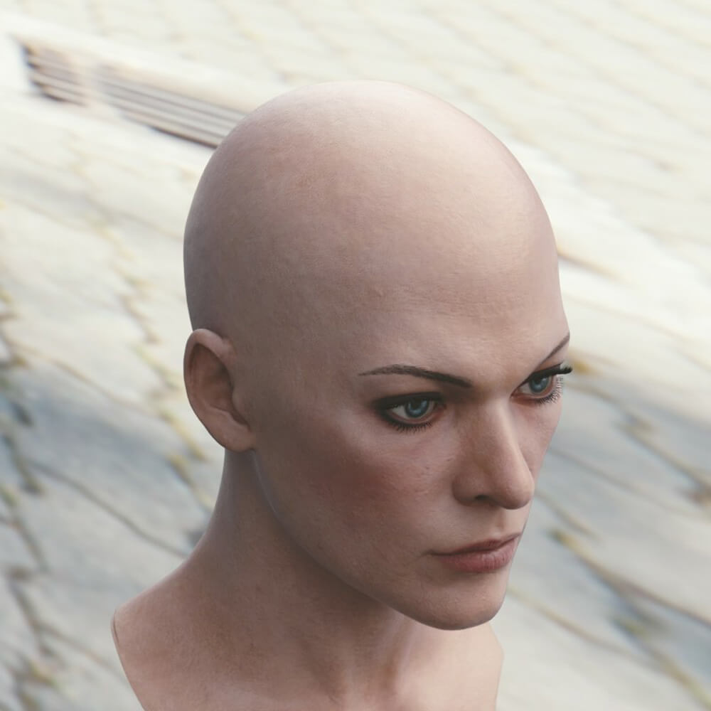 3D Model Milla Jovovich Head V1 by vefilanna