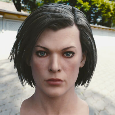 Milla Jovovich Head V1 - 3D Model by vefilanna