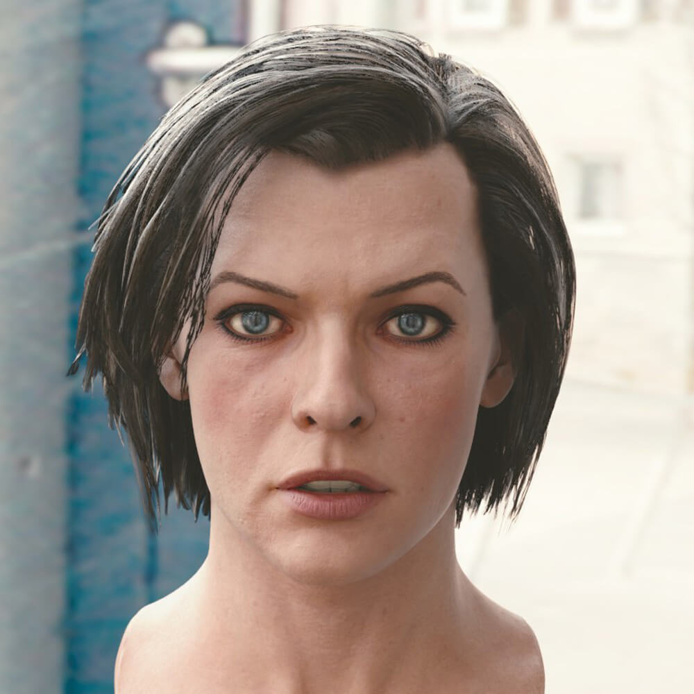 Milla Jovovich Head V2 - 3D Model by vefilanna