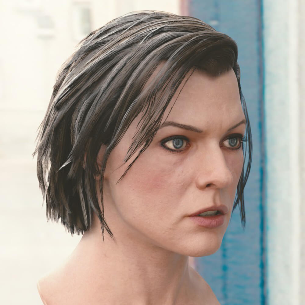 3D Model Milla Jovovich Head V2 by vefilanna