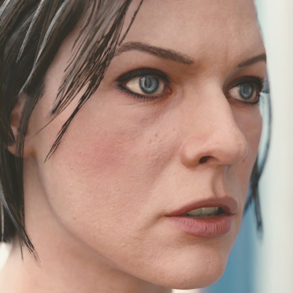 Milla Jovovich Head V2 - 3D Model by vefilanna