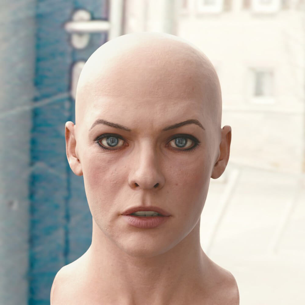 3D Model Milla Jovovich Head V2 by vefilanna