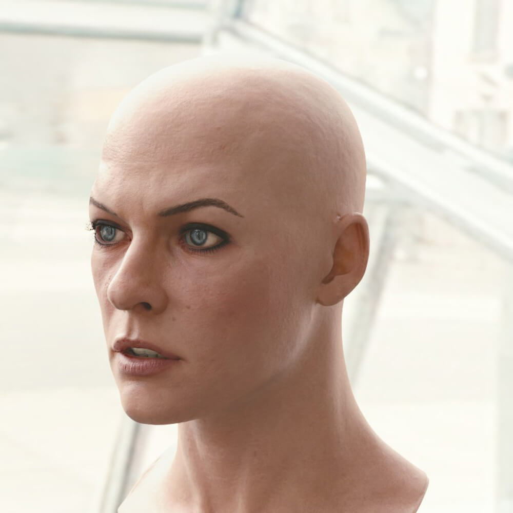 3D Model Milla Jovovich Head V2 by vefilanna