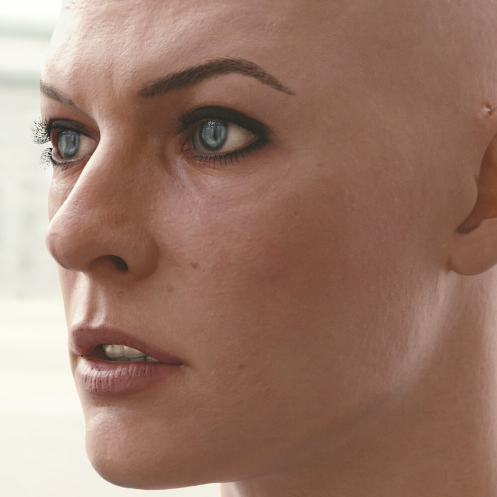 3D Model Milla Jovovich Head V2 by vefilanna
