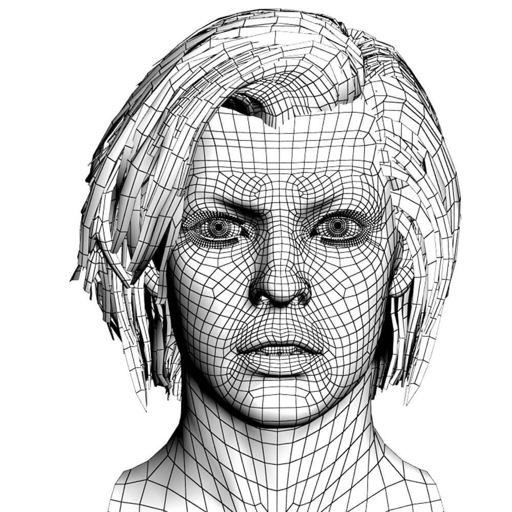 Milla Jovovich Head V2 - 3D Model by vefilanna