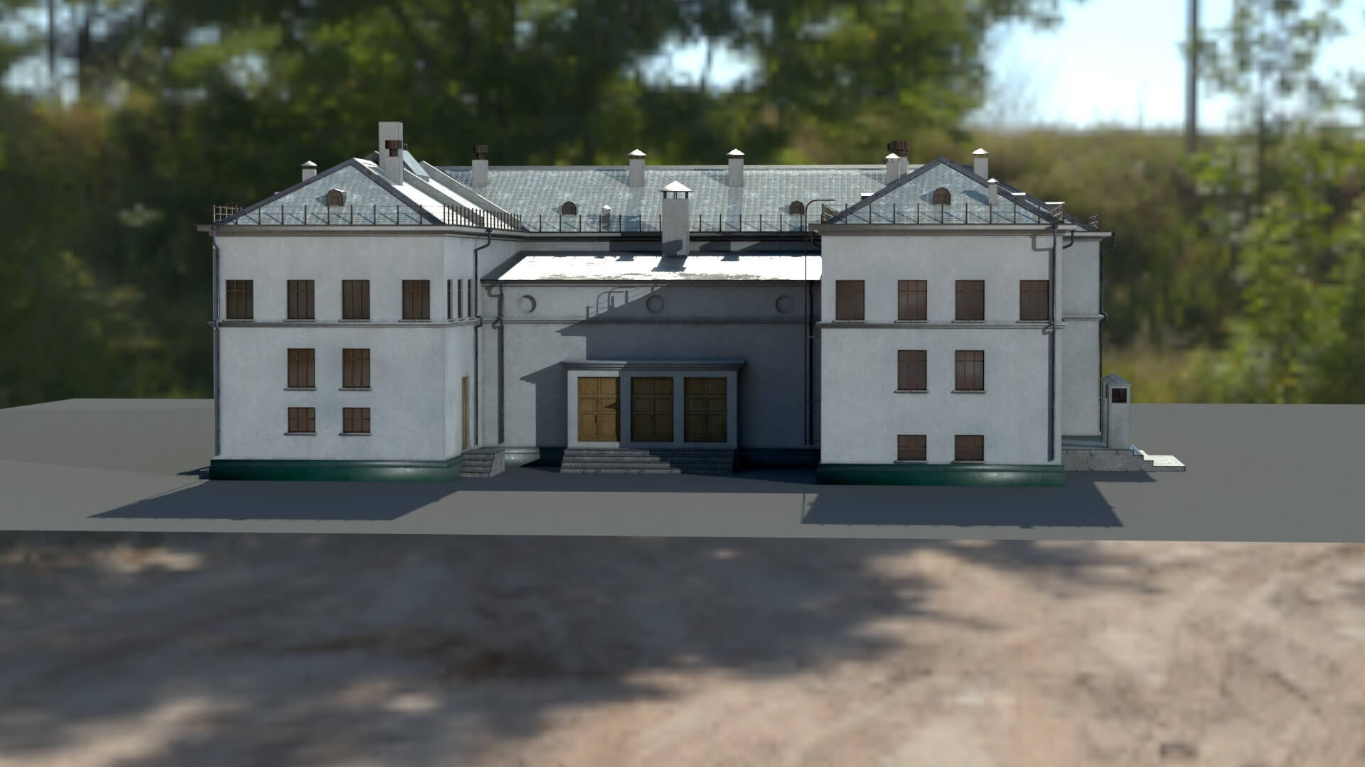 Old Architecture Building - 3D Model by vefilanna