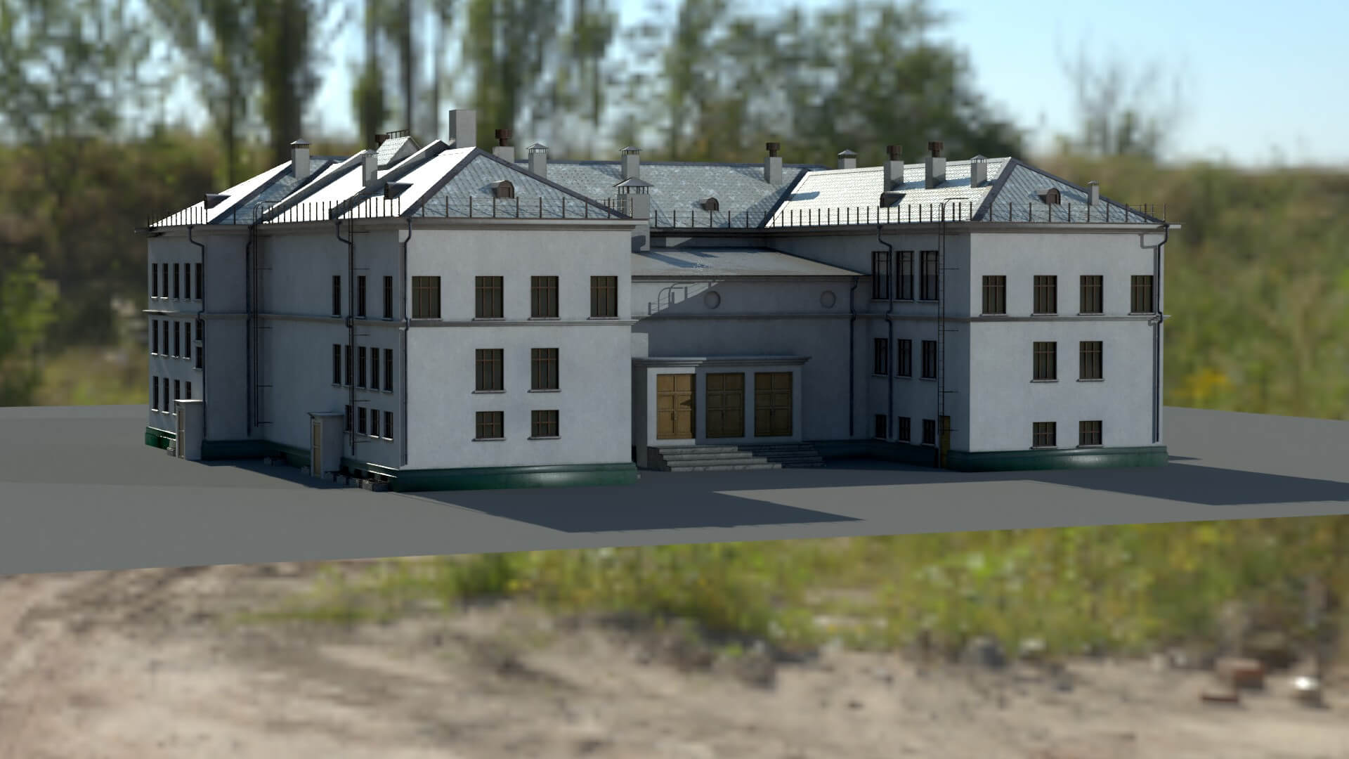 Old Architecture Building - 3D Model by vefilanna