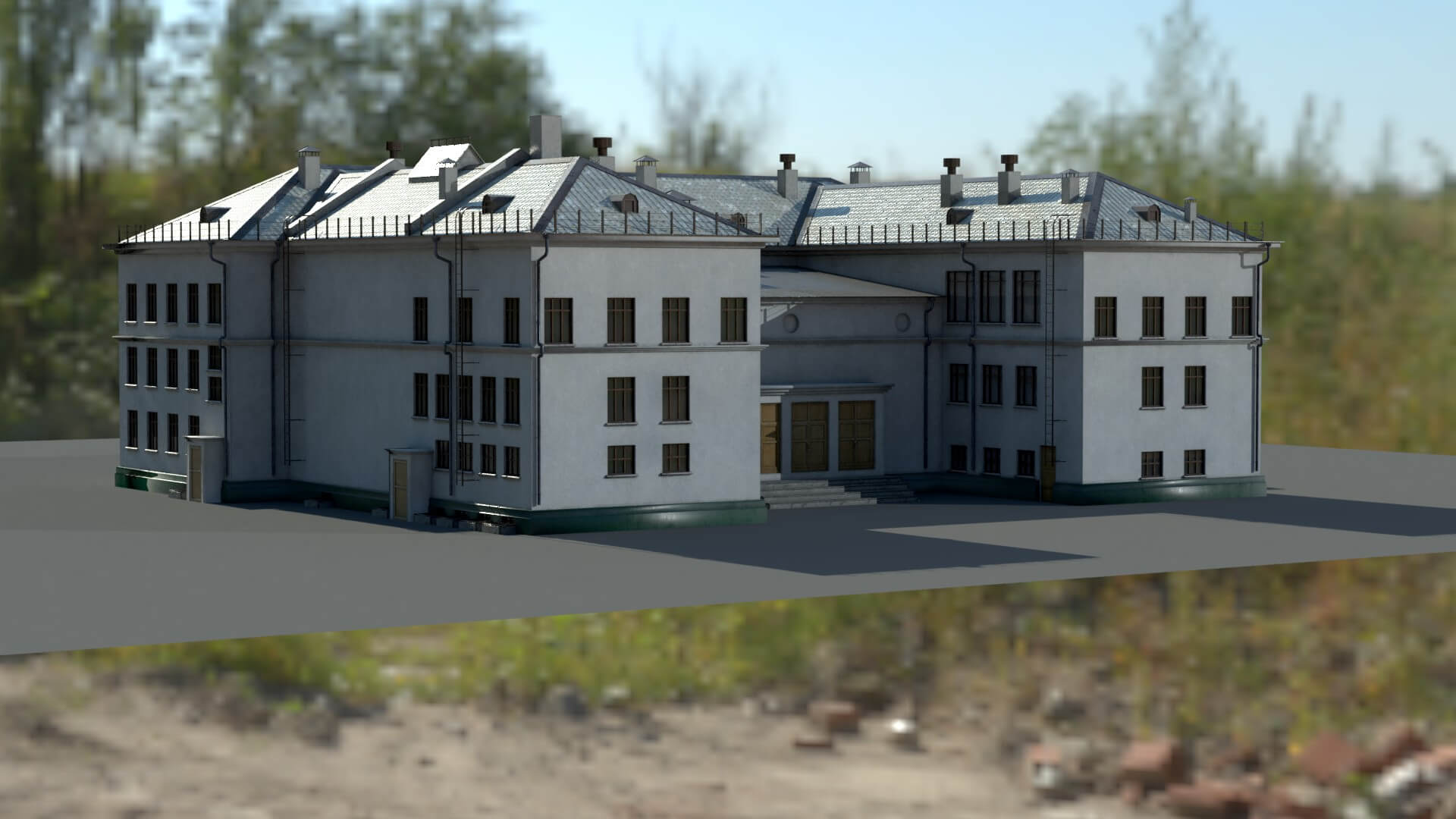 Old Architecture Building - 3D Model by vefilanna