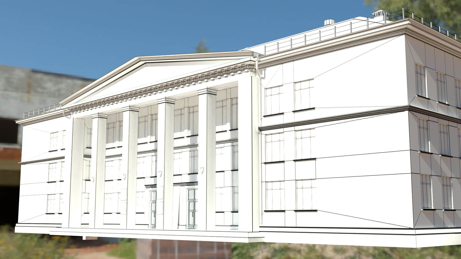 3D Model of Old Architecture Building by vefilanna