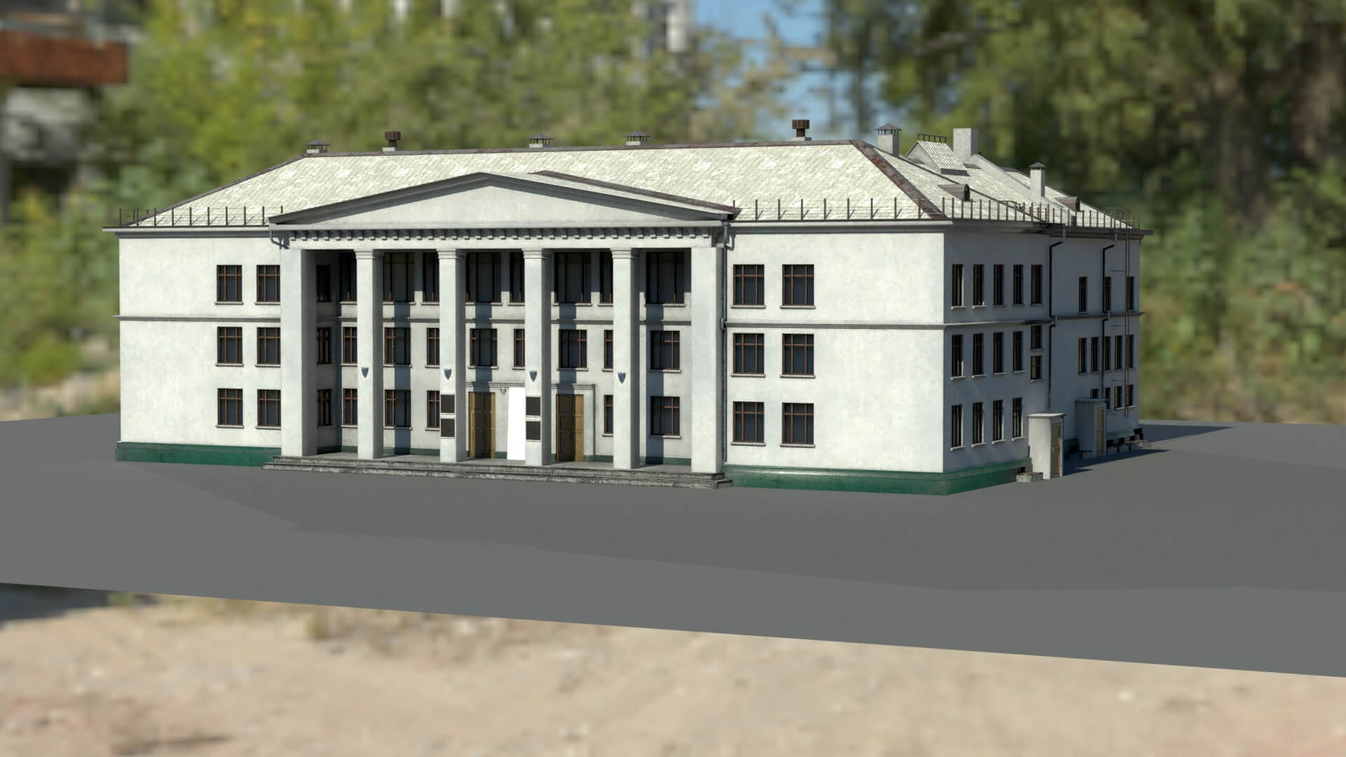 Old Architecture Building - 3D Model by vefilanna