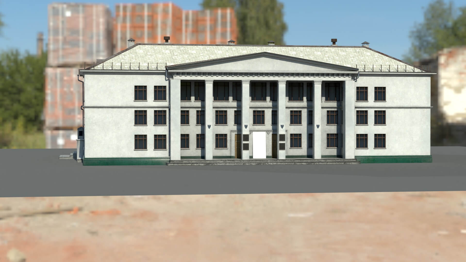 Old Architecture Building - 3D Model by vefilanna