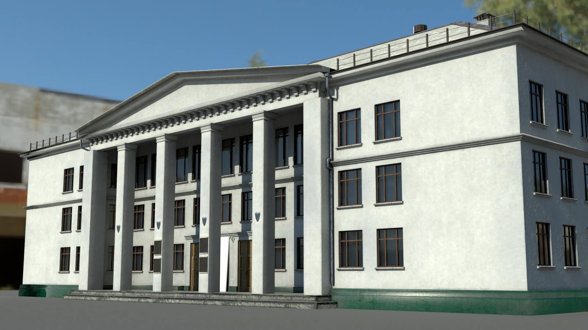 Old Architecture Building - 3D Model by vefilanna