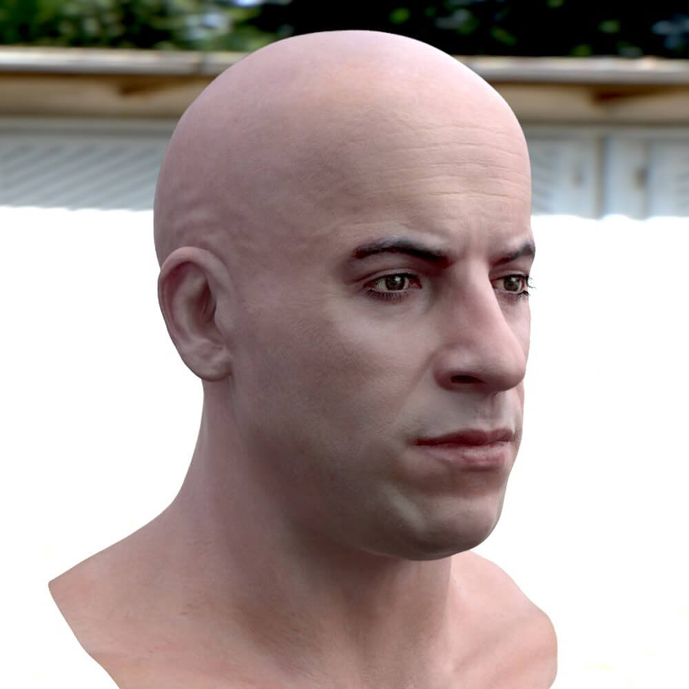3D Model of Vin Diesel Head by vefilanna