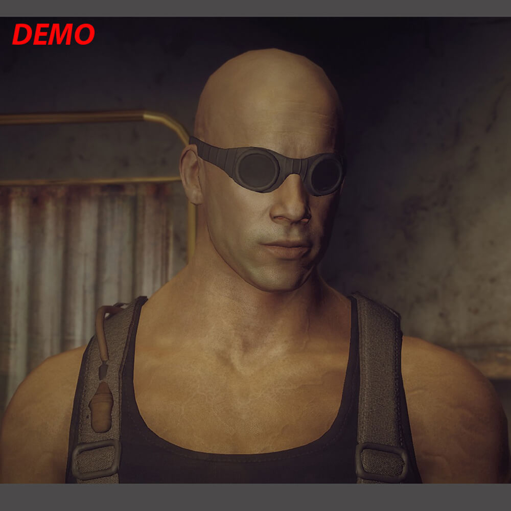 3D Model of Vin Diesel Head by vefilanna