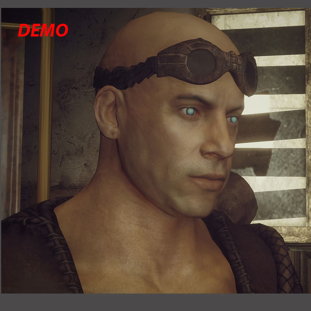 3D Model of Vin Diesel Head by vefilanna
