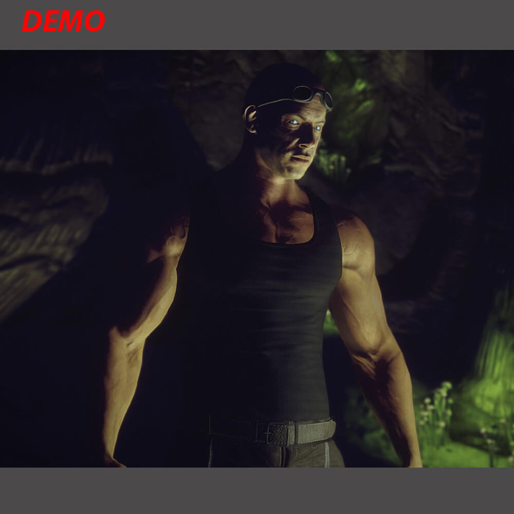 3D Model of Vin Diesel Head by vefilanna