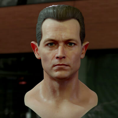 Robert Patrick T1000 Head - 3D Model by vefilanna