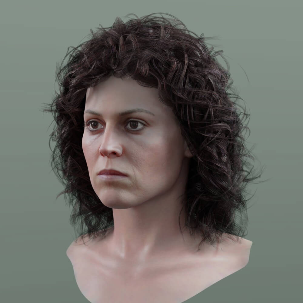Sigourney Weaver Head - 3D Model by vefilanna