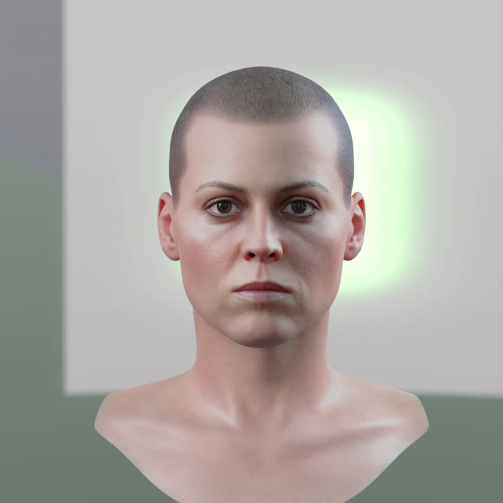 Sigourney Weaver Head - 3D Model by vefilanna