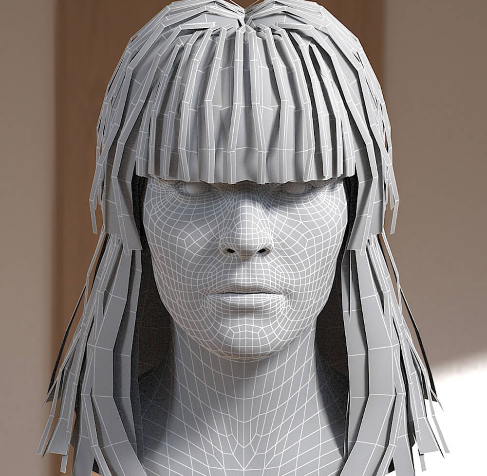 Woman Head V2 - 3D Model by vefilanna