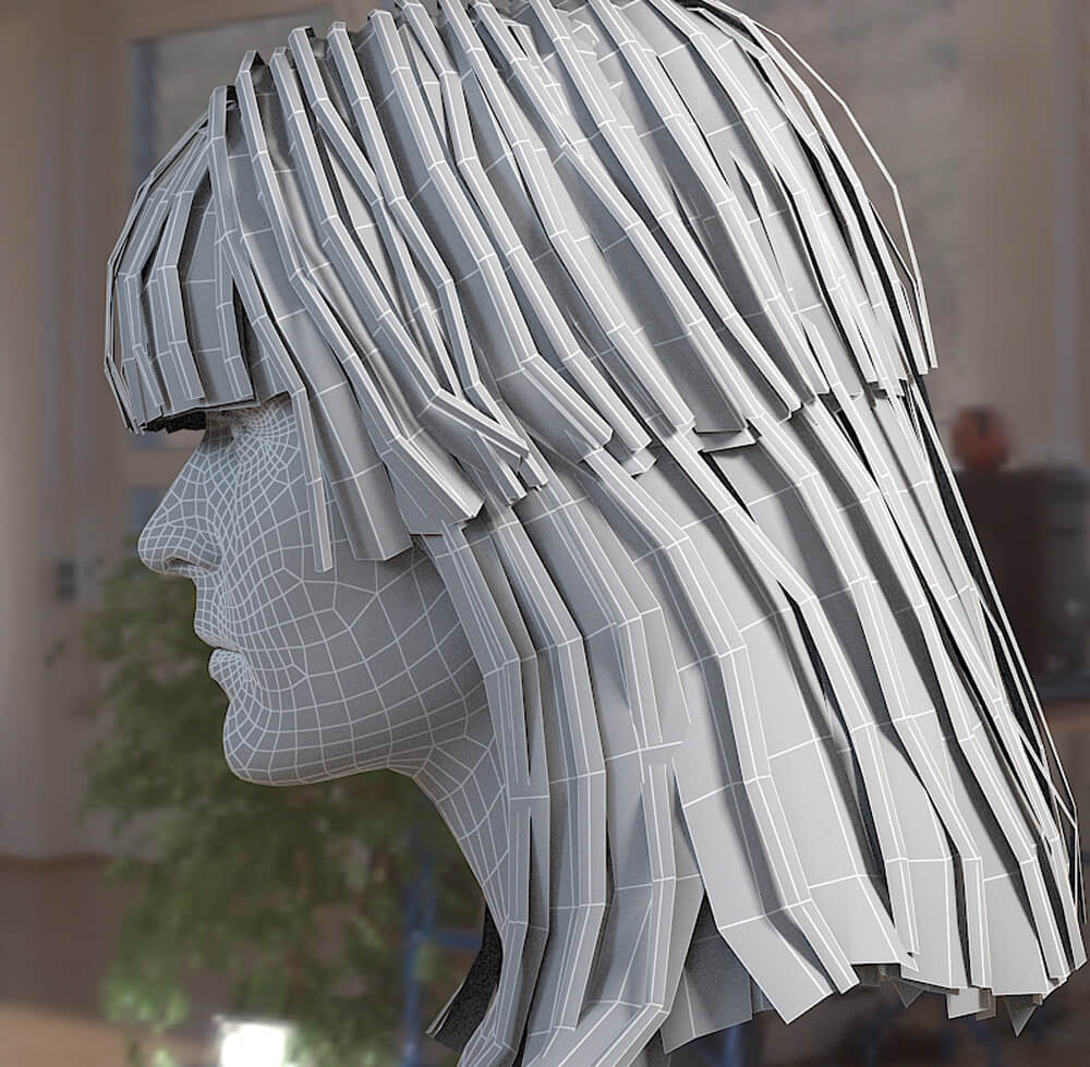 Woman Head V2 - 3D Model by vefilanna