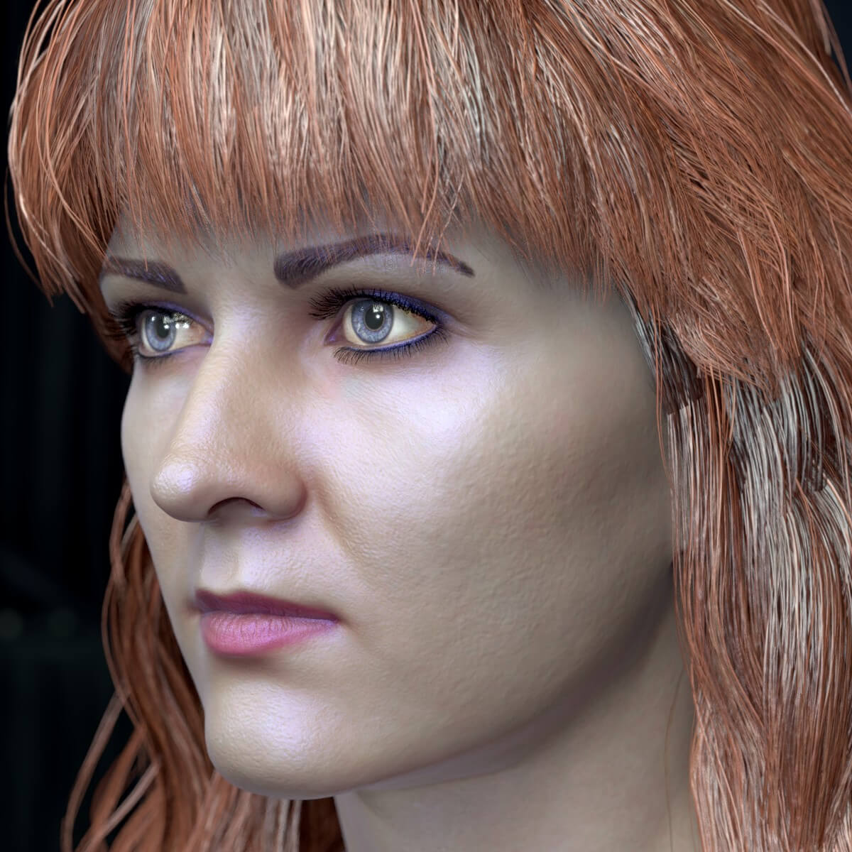 Woman Head V3 - 3D Model by vefilanna