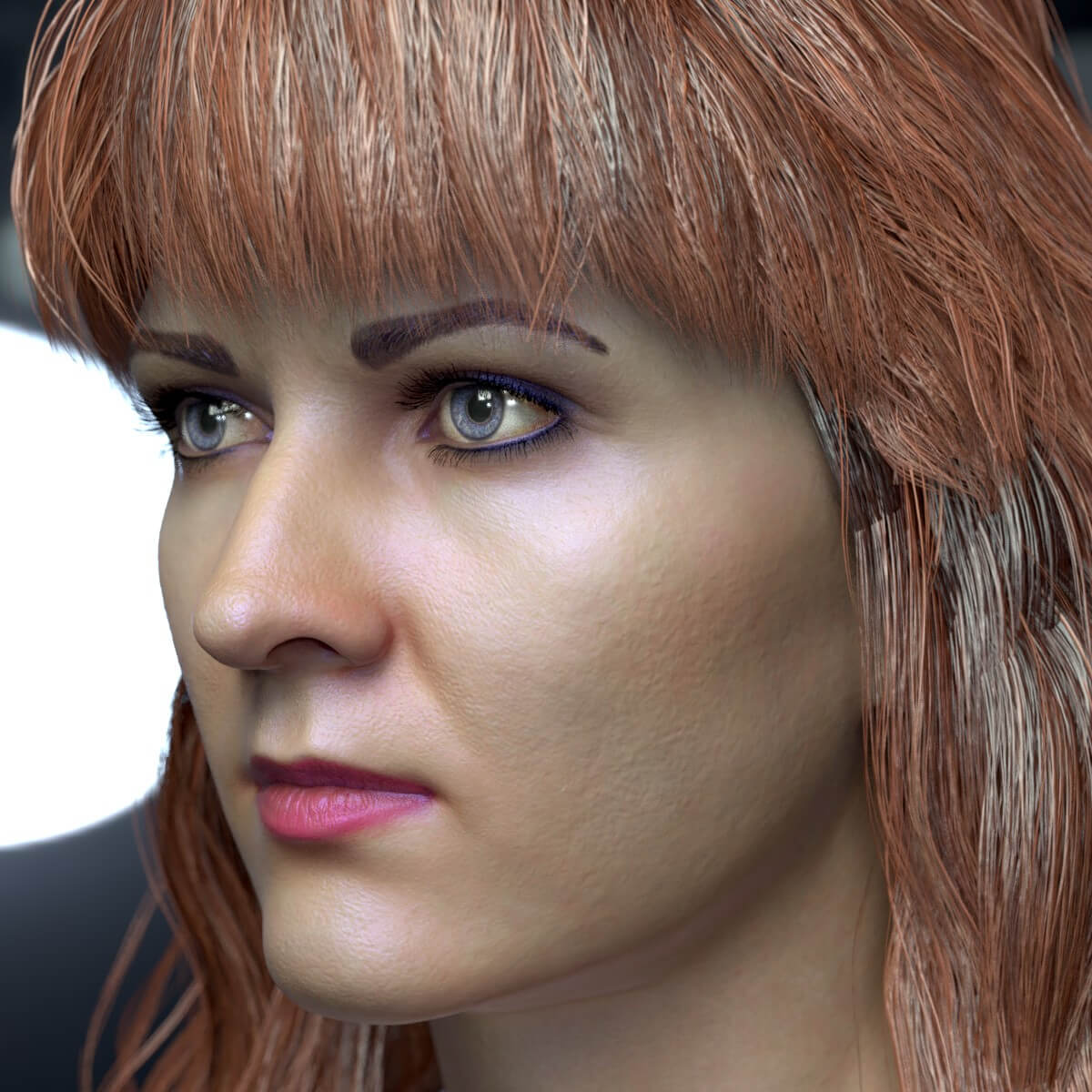 Woman Head V3 - 3D Model by vefilanna