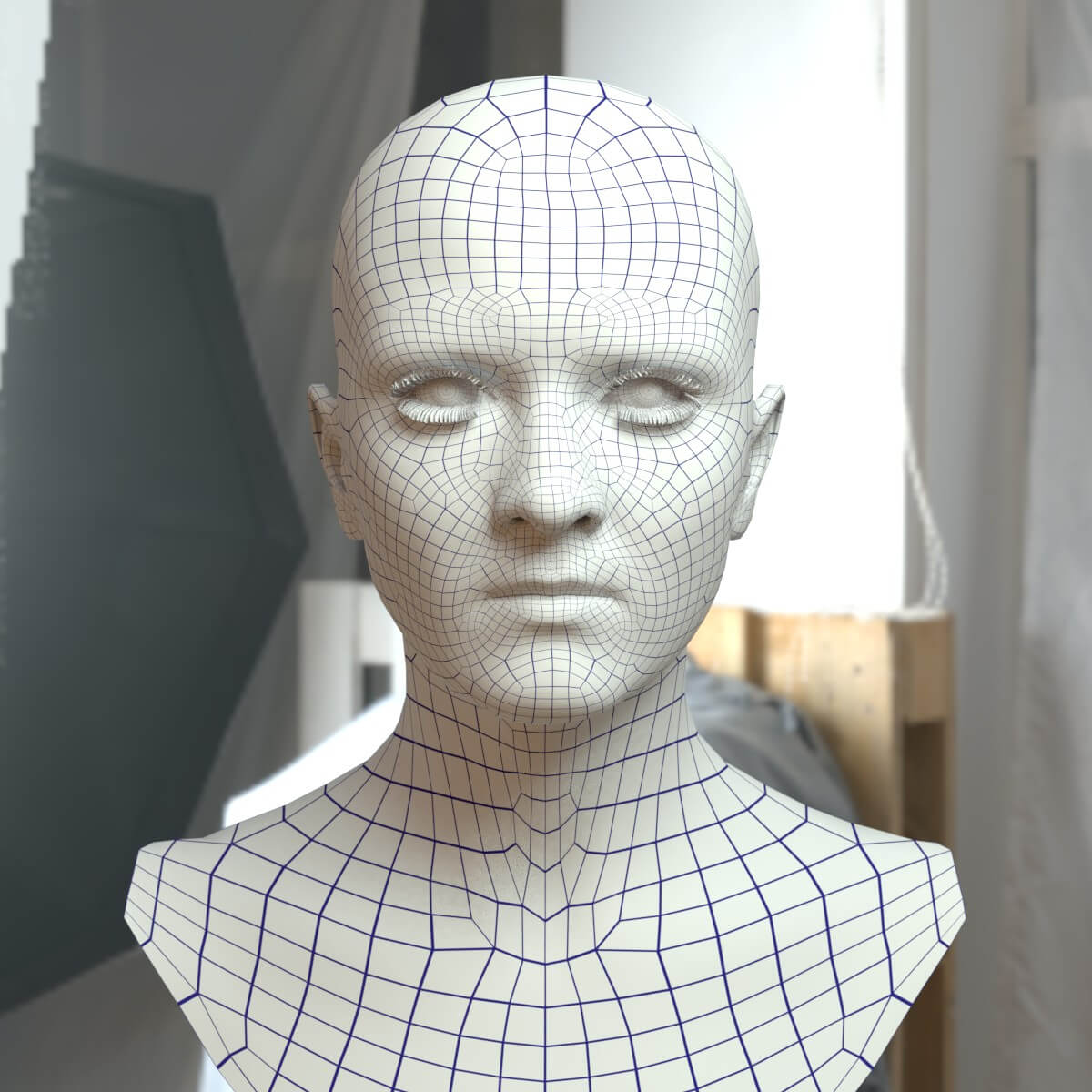 3D Model Woman Head V3 by vefilanna