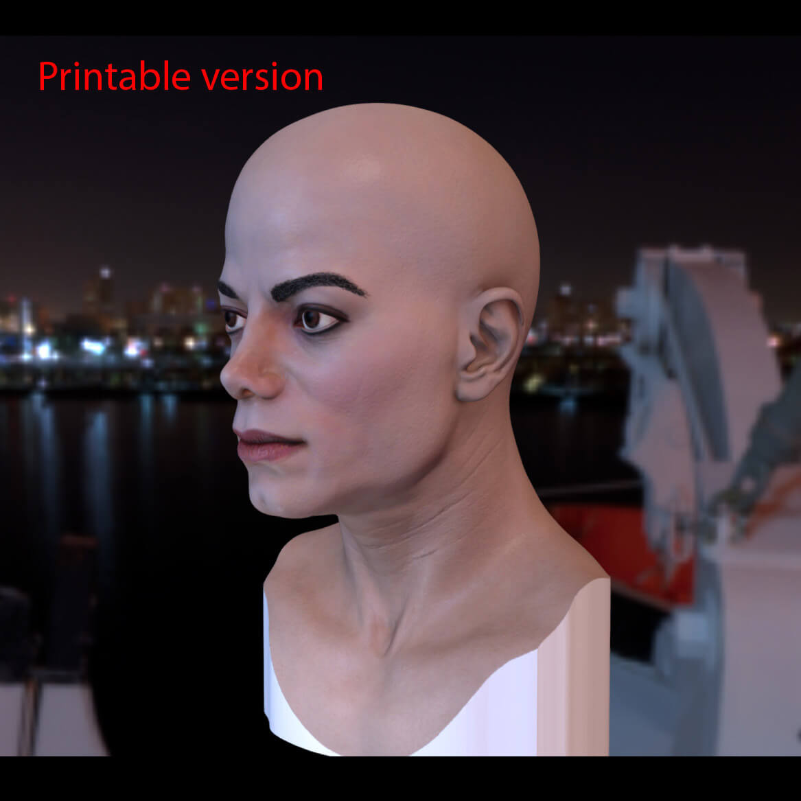 Michael Jackson Bust - Printable 3D Model by vefilanna