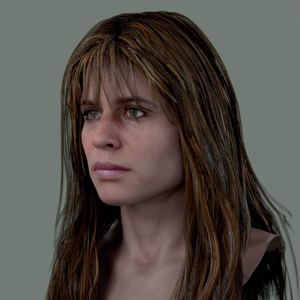 3D Model Sarah Connor Linda Hamilton by vefilanna