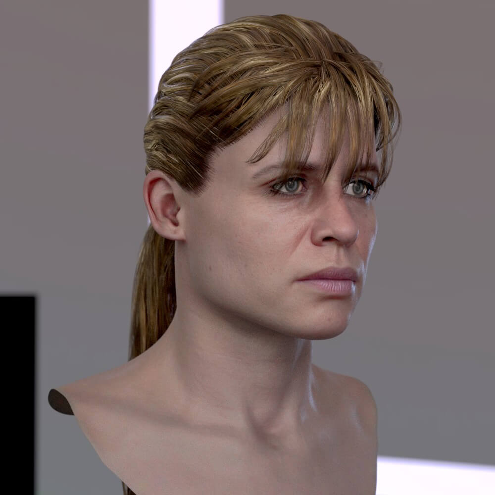 3D Model Sarah Connor Linda Hamilton by vefilanna